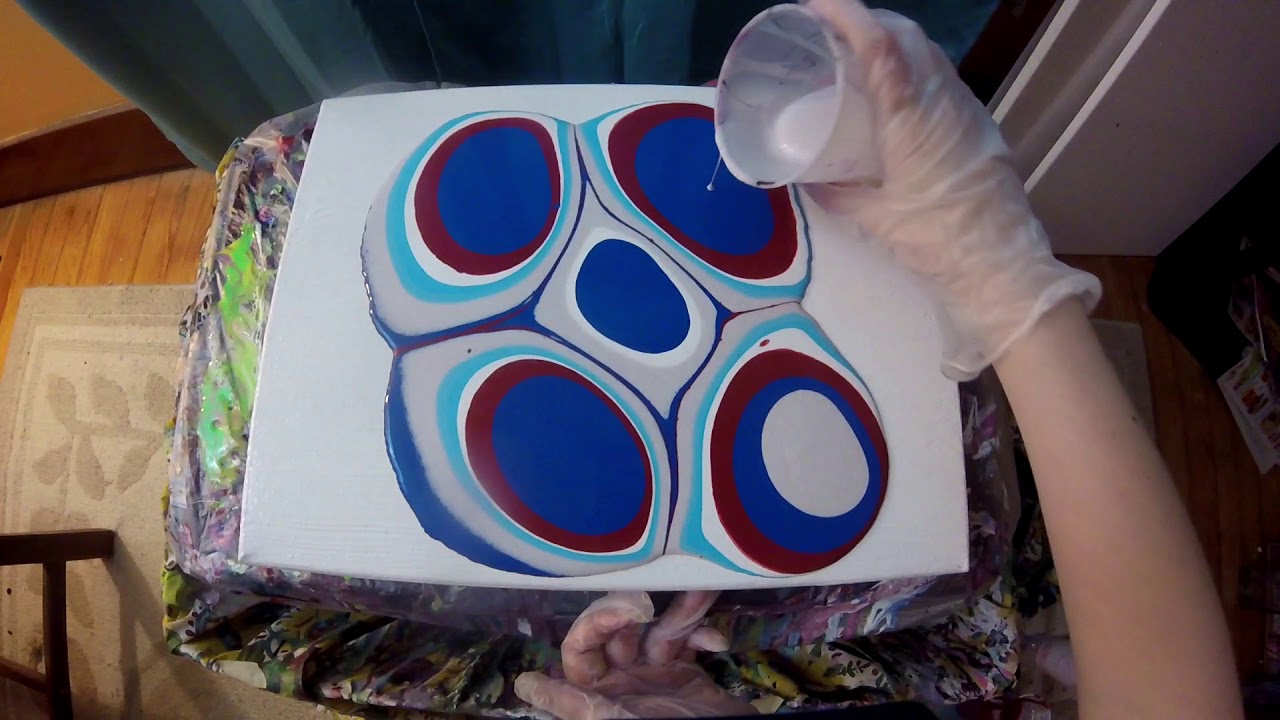 ACRYLIC PUDDLE POUR PAINTING (DEEP BLUE SEA) - YouTube