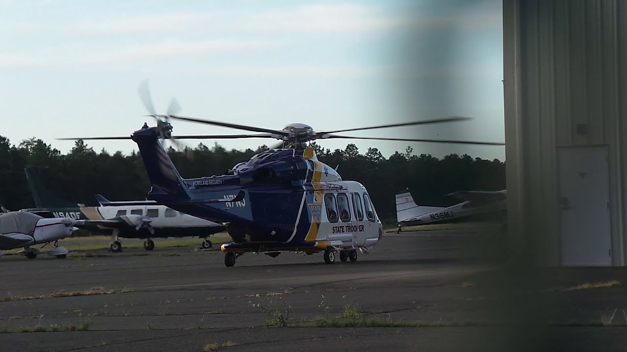 New Jersey State Police Aviation Bureau SouthSTAR departing Hammonton ...
