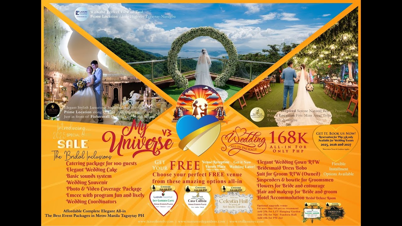 My Universe V3 Wedding Package | All-in Wedding Promo for Only Php 168k ...