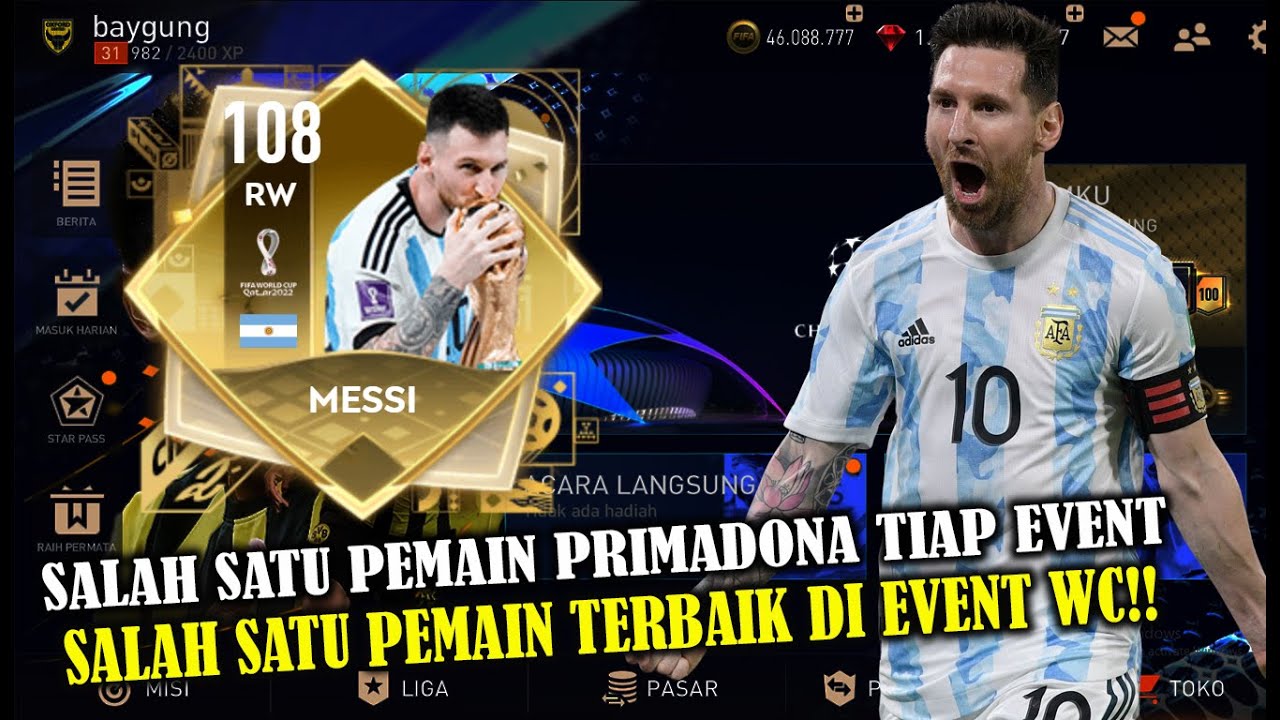 AKU PUSH RANK PAKE MESSI TOTT!! INI SALAH SATU PEMAIN MAHAL DI EVENT WC ...