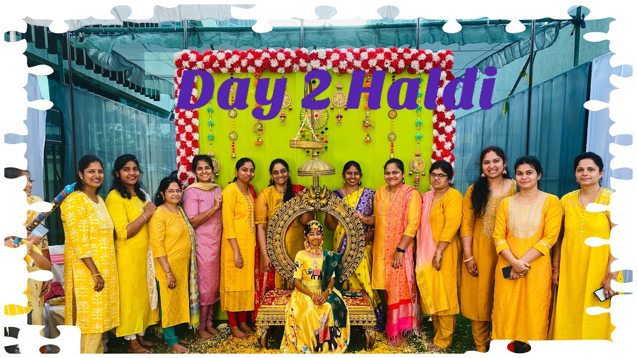 | Half saree Function | Day 2 Haldi | Friends Daughter Haldi |3 days ...