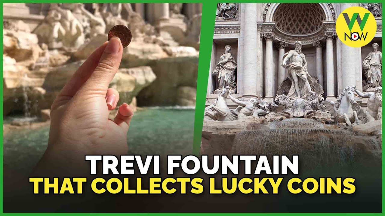 Trevi Fountain that collects lucky coins - YouTube