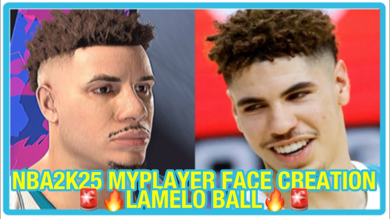 🏆 NBA 2K25 MyPlayer Face Creation Guide LAMELO BALL ~ Xbox Series X PS5 ...
