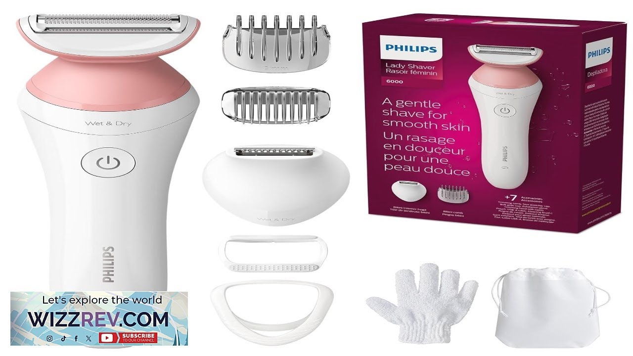 Philips Beauty Lady Electric Shaver Series 6000 Cordless with 7 ...