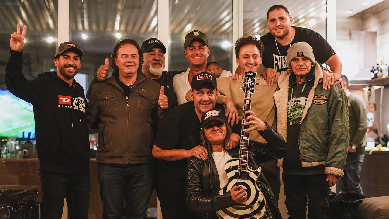 Felpa 24 con el Laucha Campanera, Julián Santero, Walter Alifraco, Rody ...