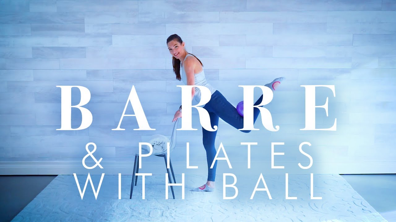 Barre Workout with Mini Ball // All Standing Full Body Exercises - YouTube