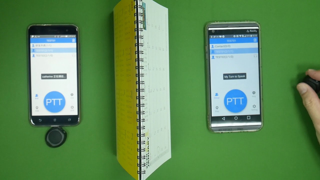 REAL-PTT with PTT-Z BLE finger PTT - YouTube