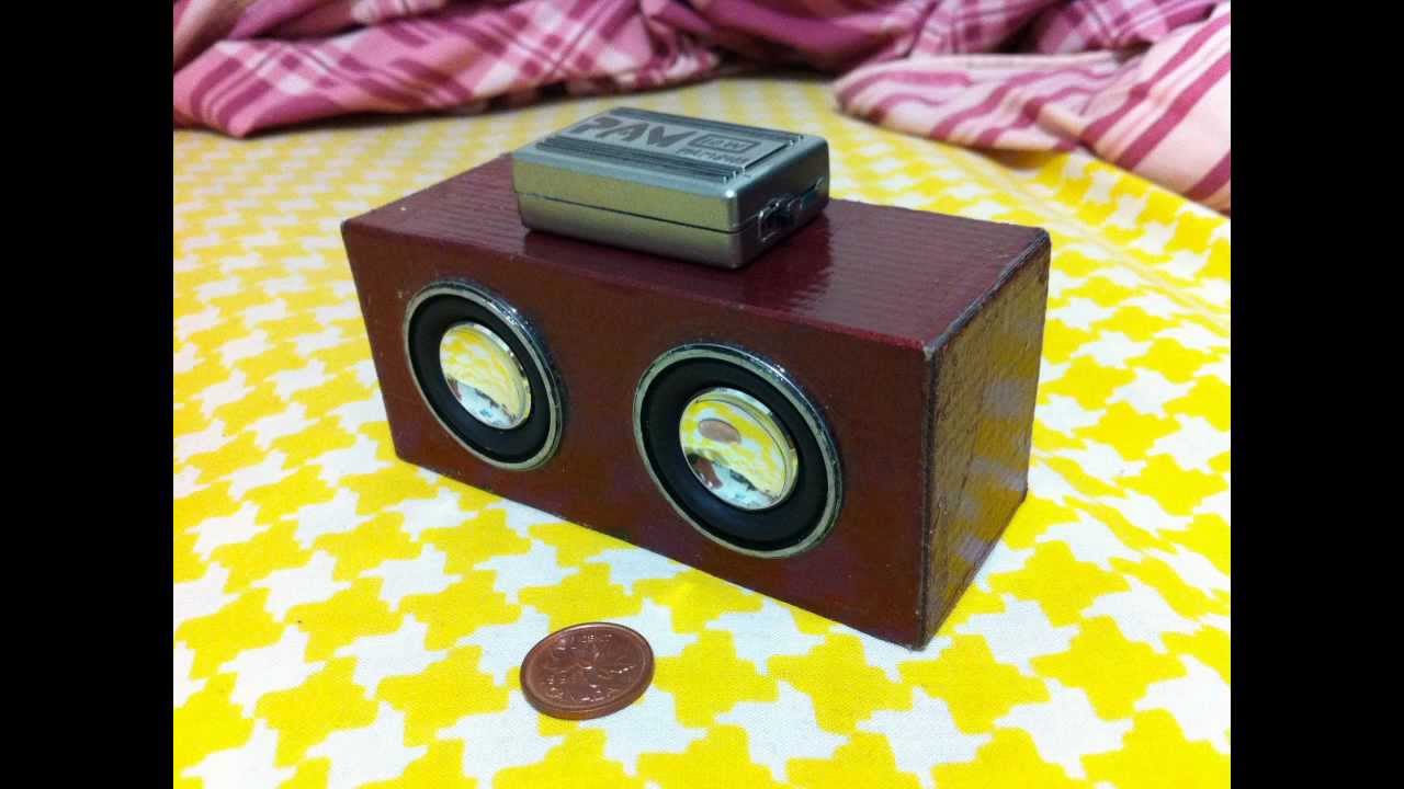Worlds Smallest Homemade Amplifier and Two Tiny 1.5" Subwoofers - YouTube