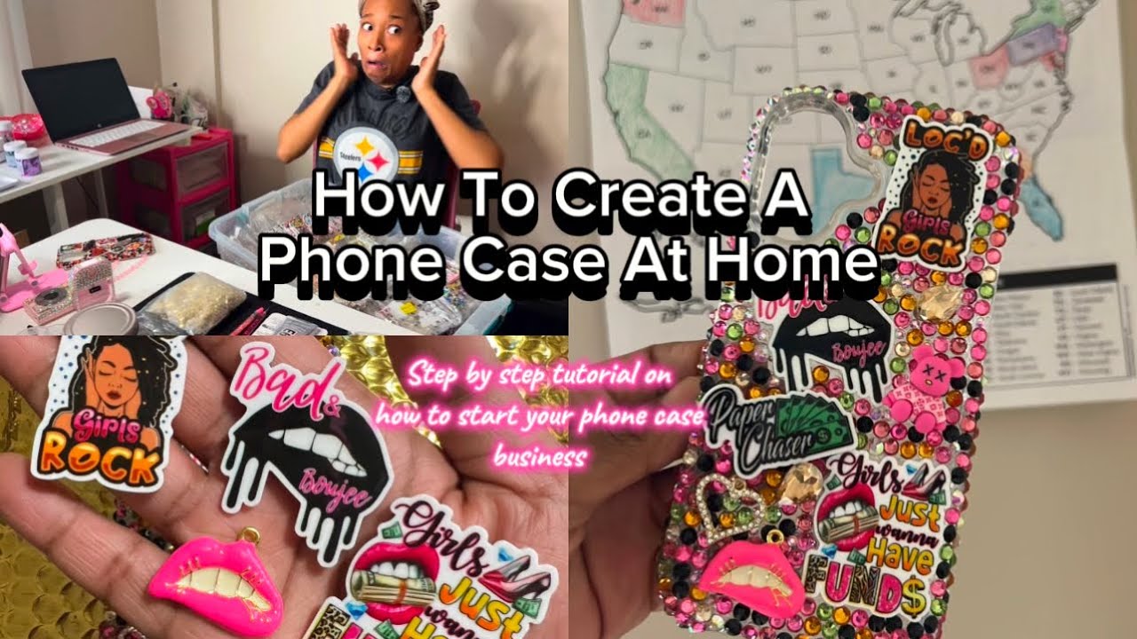 How To Make a Creative Phone Cover At Home | Steps to Make a Bling ...