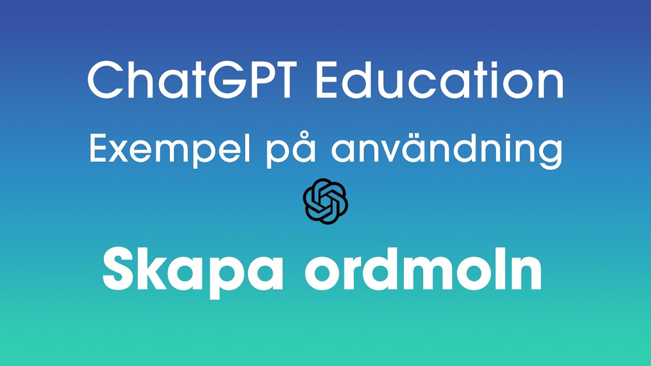 ChatGPT Exempel på användning - Skapa ordmoln - YouTube