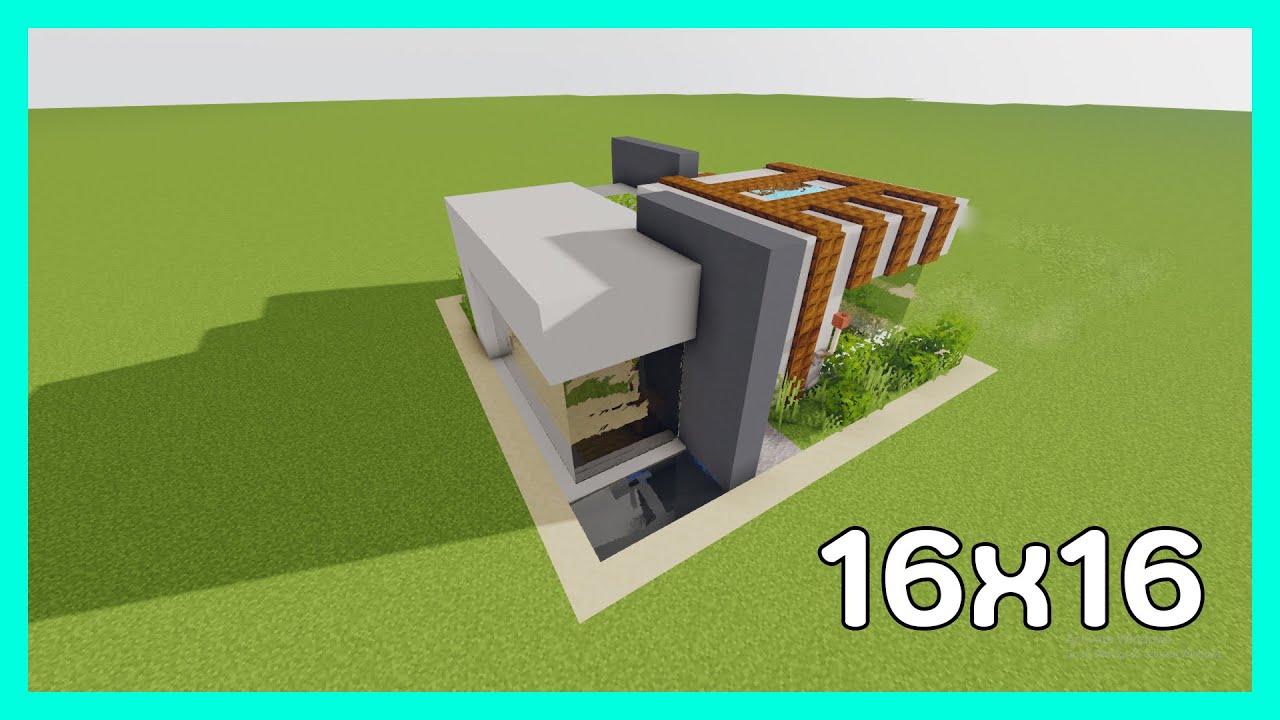 Minecraft Build | สอนสร้างบ้านโมเดิร์นสุดหรูขนาด 16x16 - YouTube