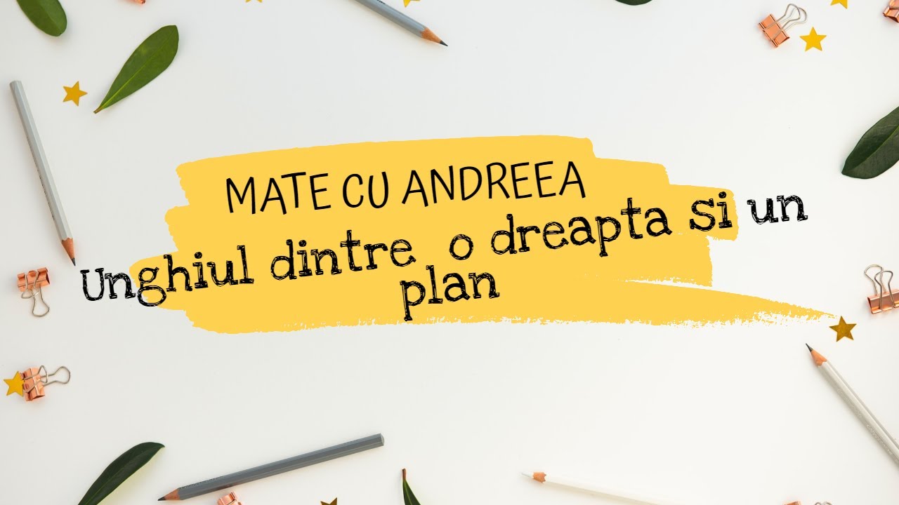 Unghiul dintre o dreapta si un plan - clasa a 8-a (exercitii rezolvate) - YouTube