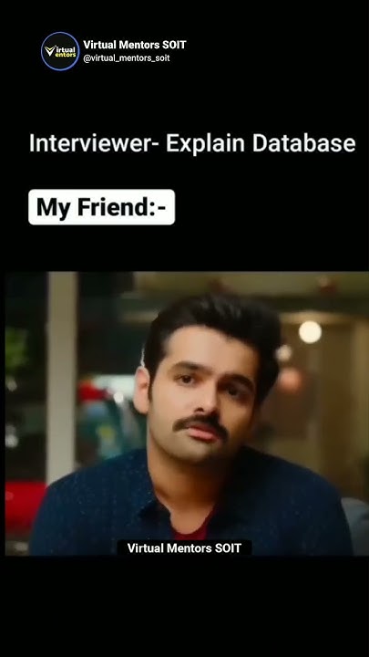 "What is a Database?" Interview Moment 😱 | Virtual Mentors SOIT. - YouTube