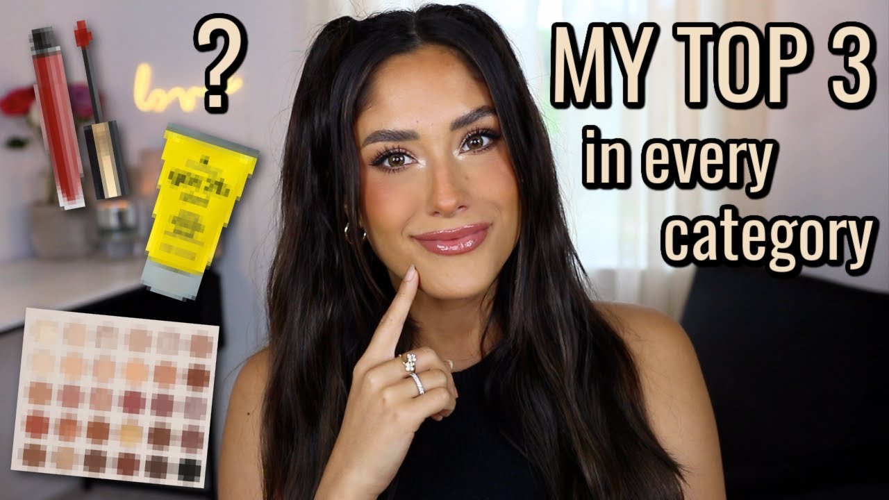MY TOP 3 MAKEUP PRODUCTS IN EVERY CATEGORY (drugstore brows, eyes ...