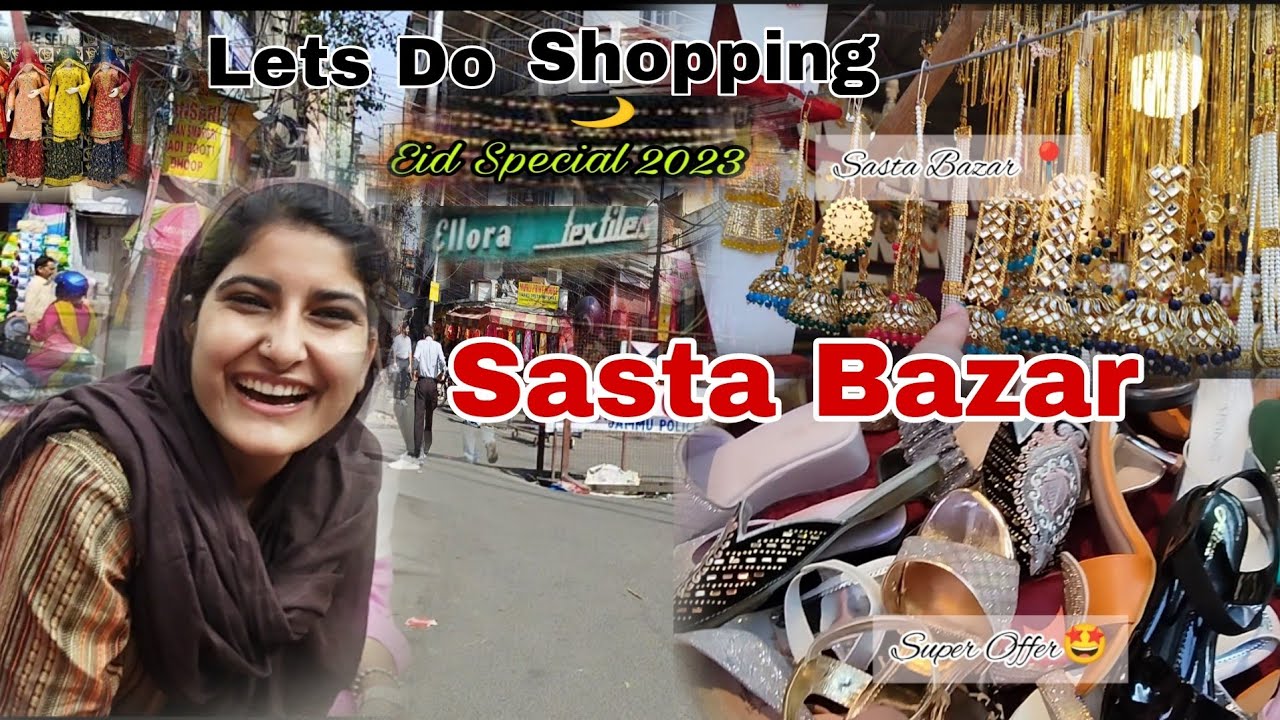 Parade Market Jammu|| Eid Shopping in Sasta Bazar👗👠🕶👜#shopping #market #trending #india #jammu ...