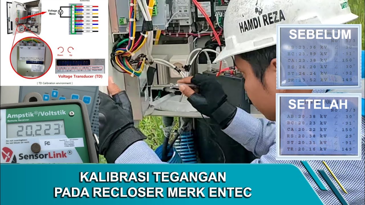 Kalibrasi Tegangan || Recloser Merk ENTEC || Voltstik || SUTM 20 kV || ENTEC || RECLOSER ...