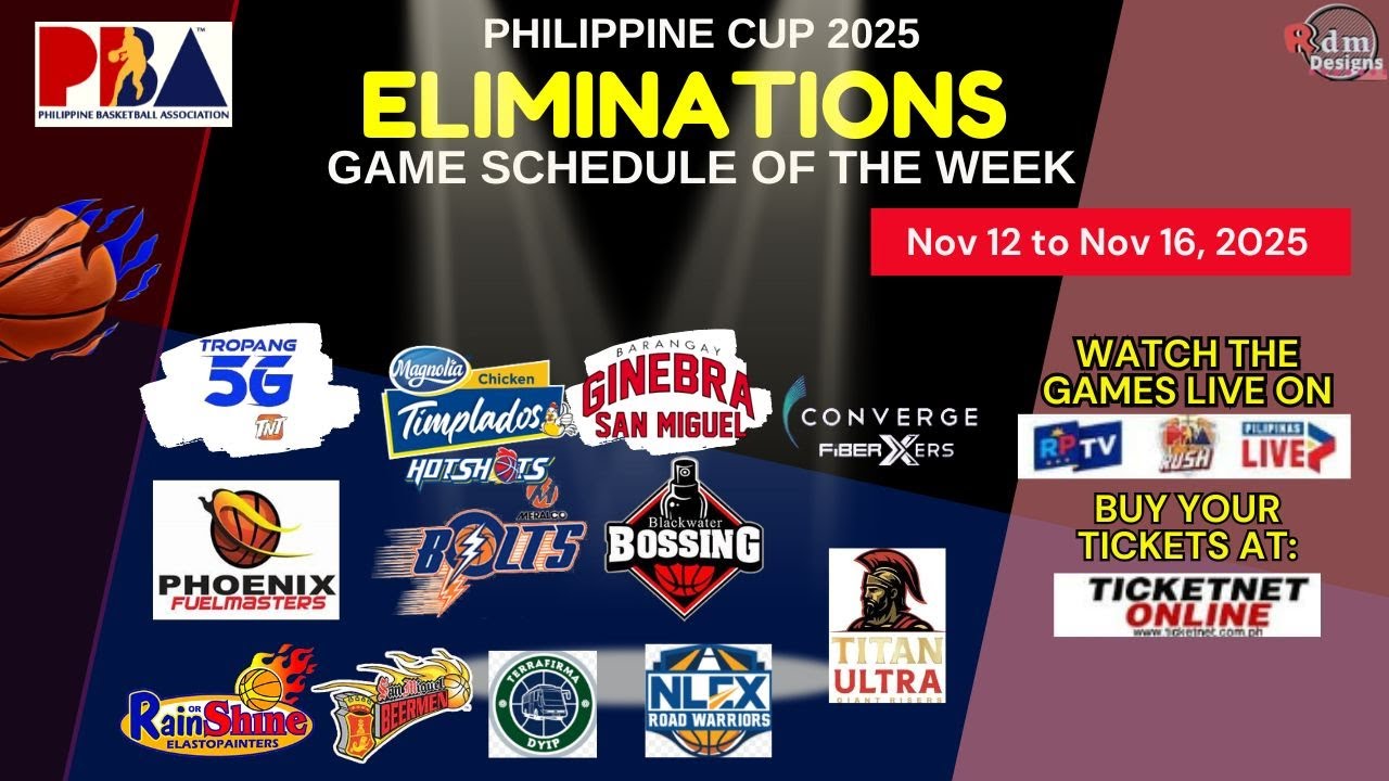 Pba Game Schedule of the Week | Nov 12 to Nov 16 | Philippine Cup 2025 ...
