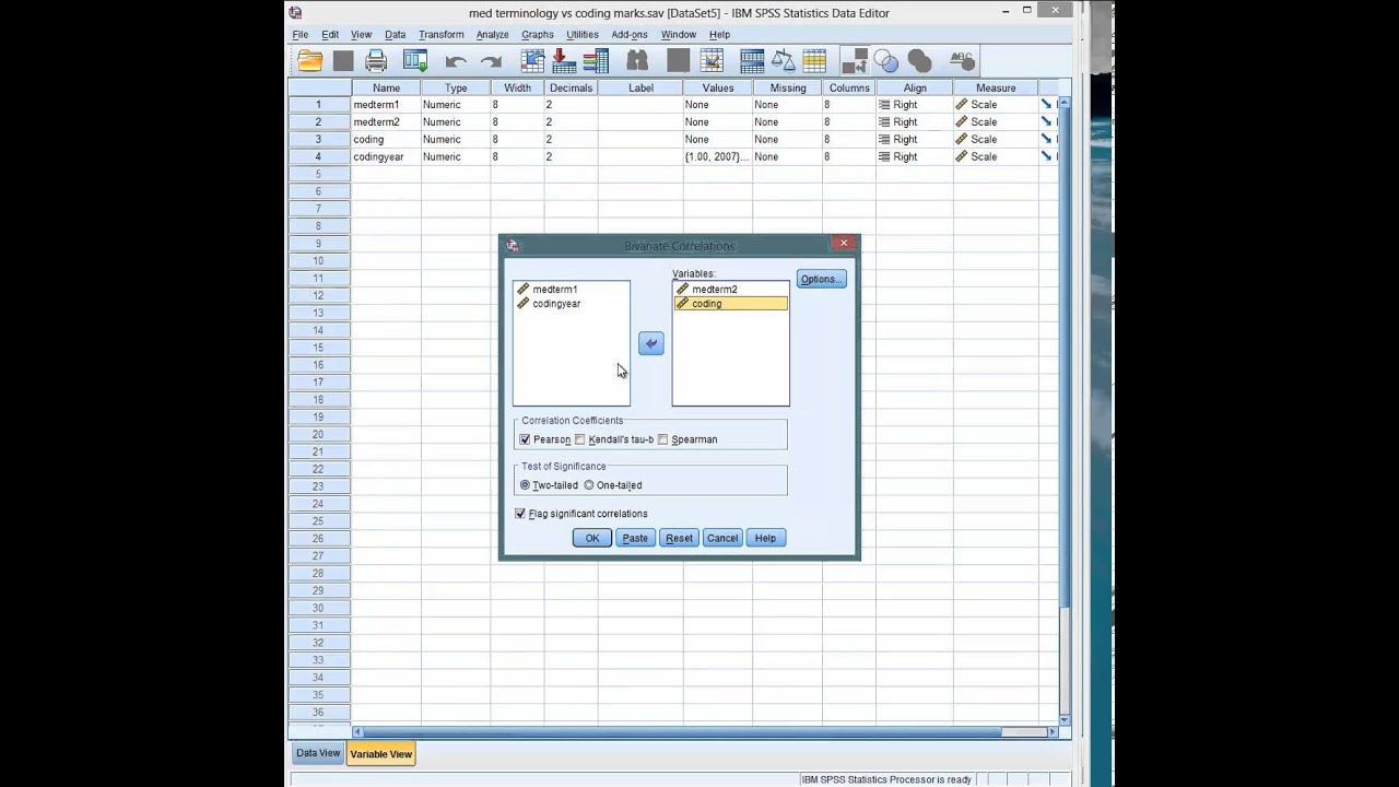 SPSS numerical and visual output with 1 and 2 variables - YouTube