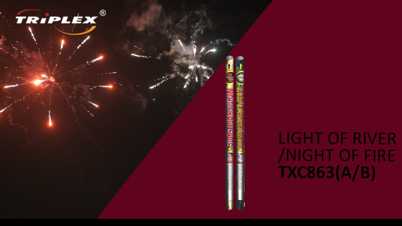 FAJERWERKI TXC863(A/B) 8S 0.8'' LIGHT OF RIVER/NIGHT OF FIRE F3 TRIPLEX ...