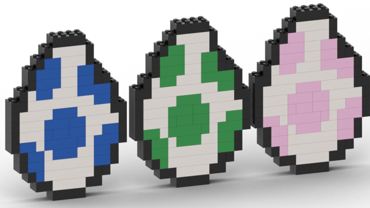 How To Build LEGO Yoshi Eggs | Custom LEGO Nintendo Super Mario Build ...