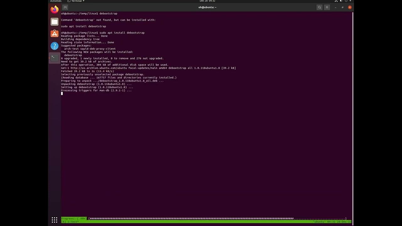 QEMU - install debootstrap for rootfs - YouTube