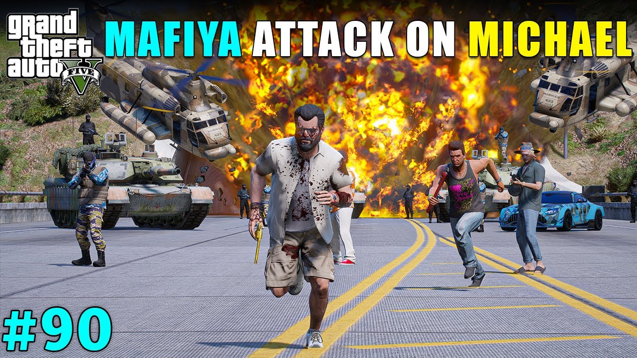 MAFIYA ATTACK ON MICHAEL l GTA V GAMEPLAY #90 #gta #technogamerz - YouTube