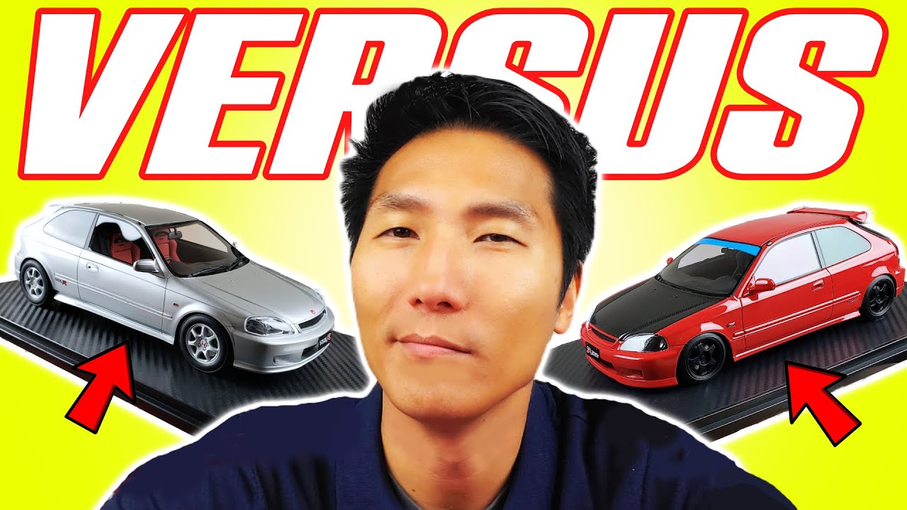 One Model 🆚 Ignition Model | 1/18 Honda Civic EK9 Resin Model Cars ...
