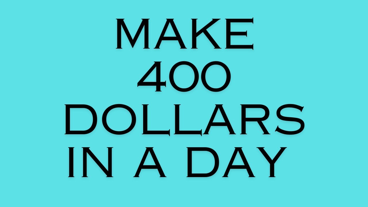 how-to-make-400-a-day-with-this-method-youtube