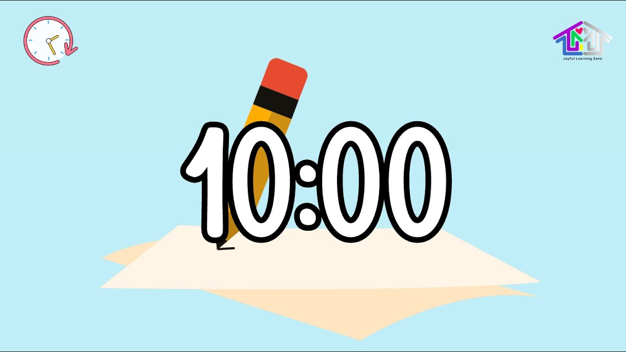 10-Minute Countdown Timer with Alarm| Pencil 🤍🎼⏰ ️ - YouTube