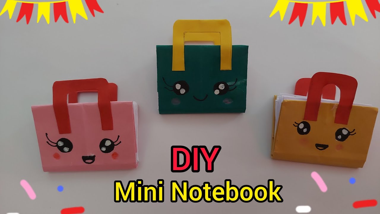 DIY Mini Paper Notebook / Easy Paper Craft / Origami Notebook - YouTube