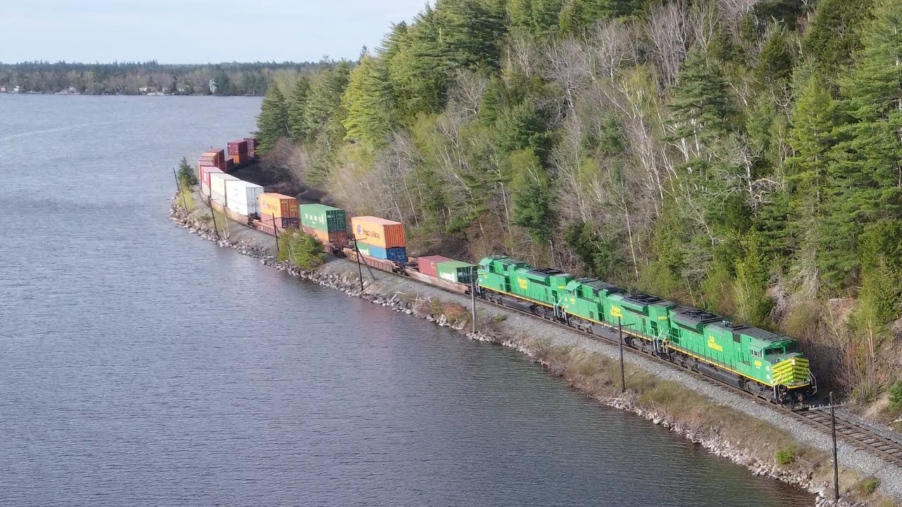 Awesome Aerial 4K View at a Spectacular Location! Big NBSR Train 121 ...