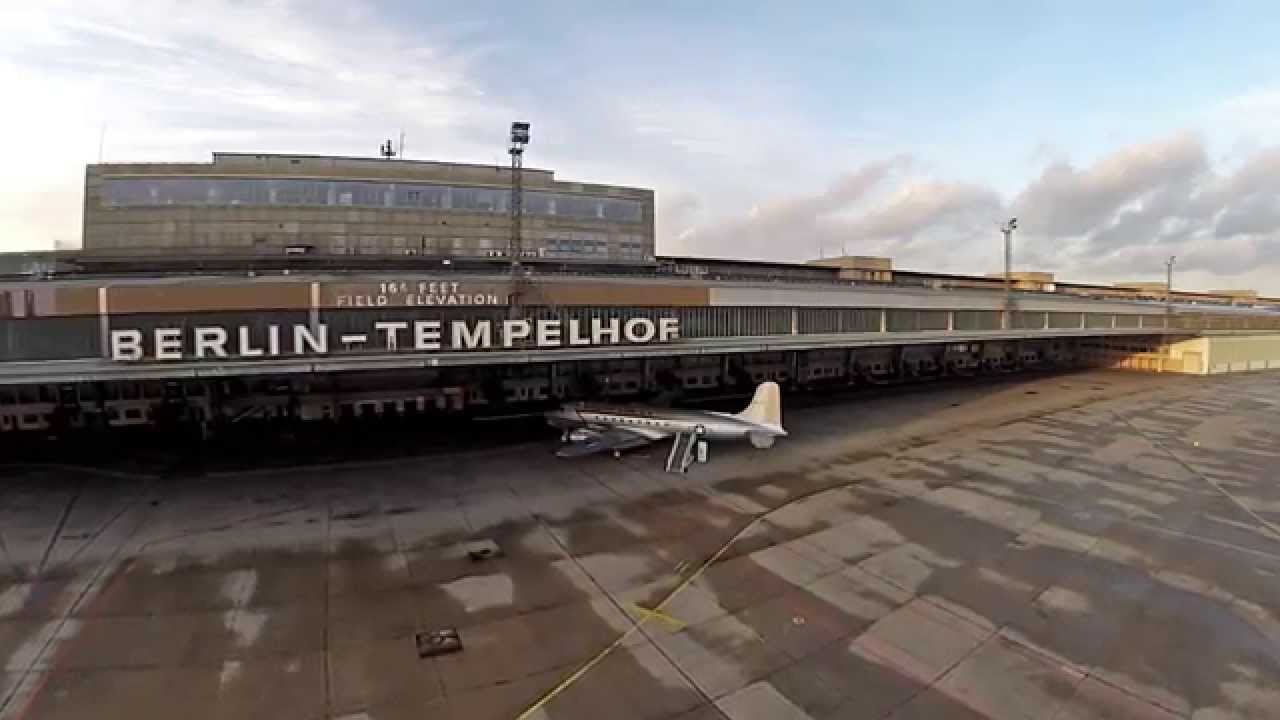 Flight over Berlin Tempelhof Airfield - YouTube