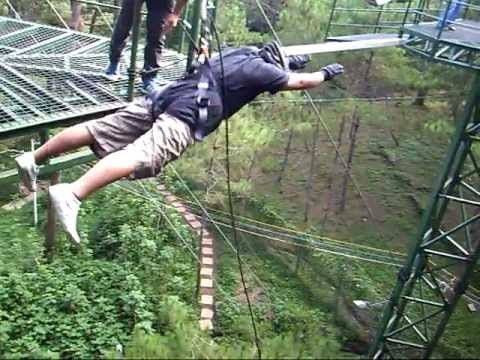 tree drop @ tree top adventure - YouTube