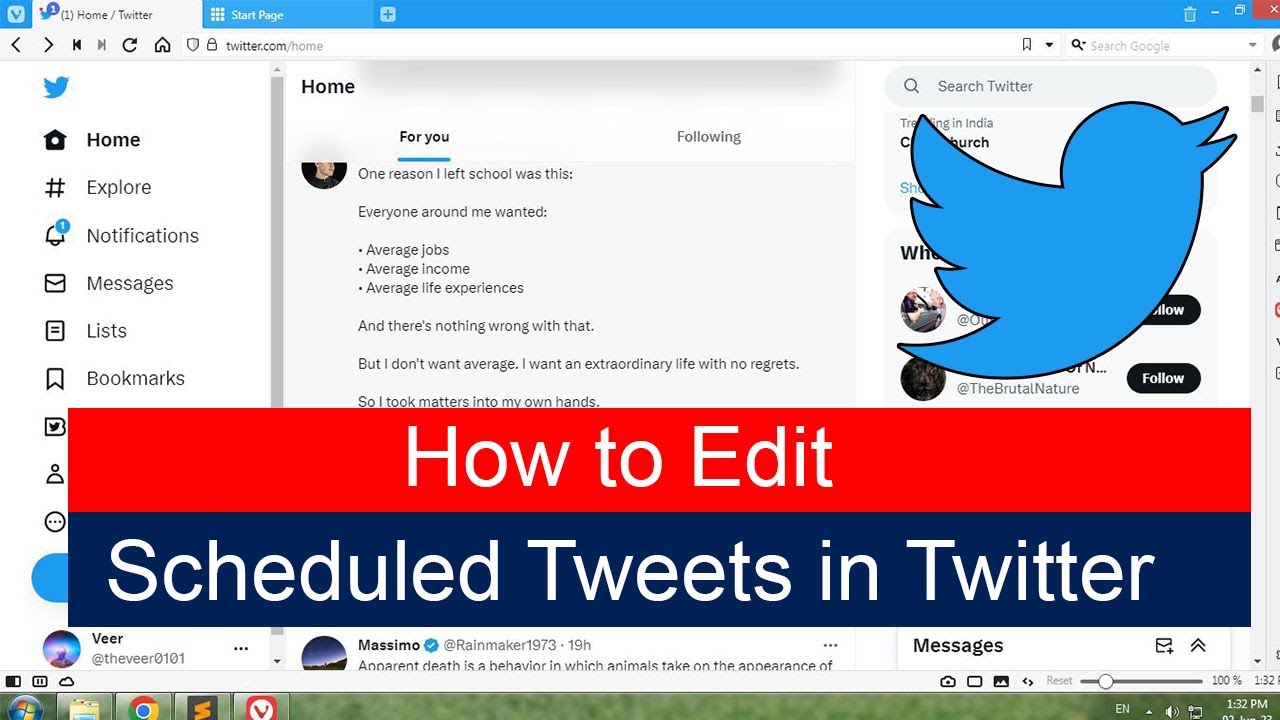 How to Edit Scheduled Tweets in Twitter? - YouTube