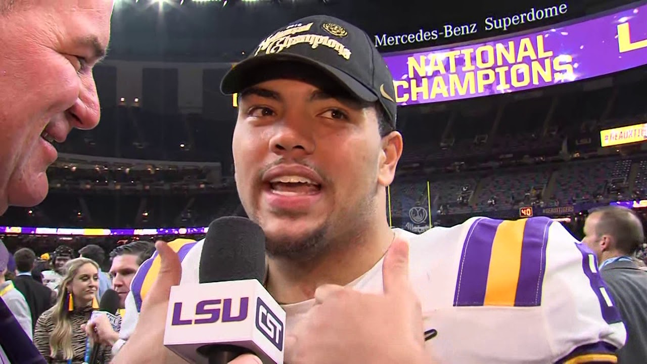 LSU TE Thaddeus Moss On Scoring 2 TD's in National Championship Game ...