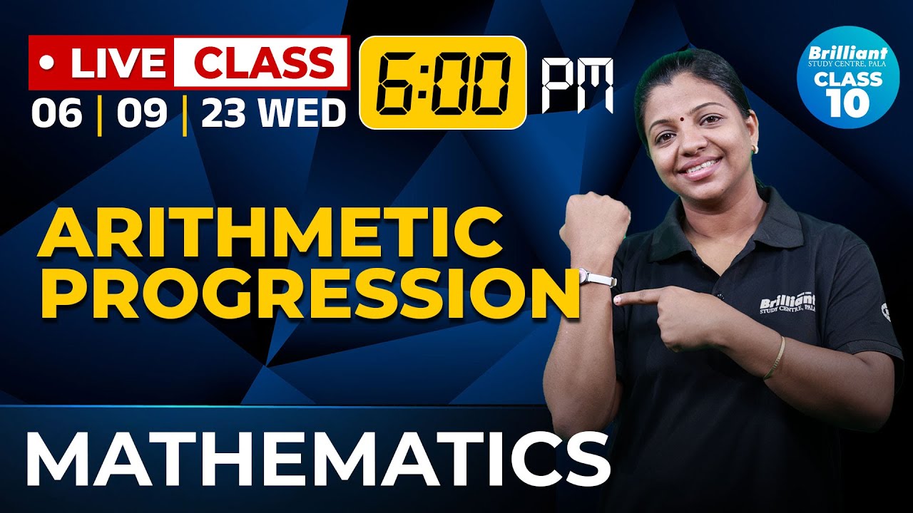 Arithmetic progression | Maths | 06/09/2023 | 06:00 PM Onwards - YouTube