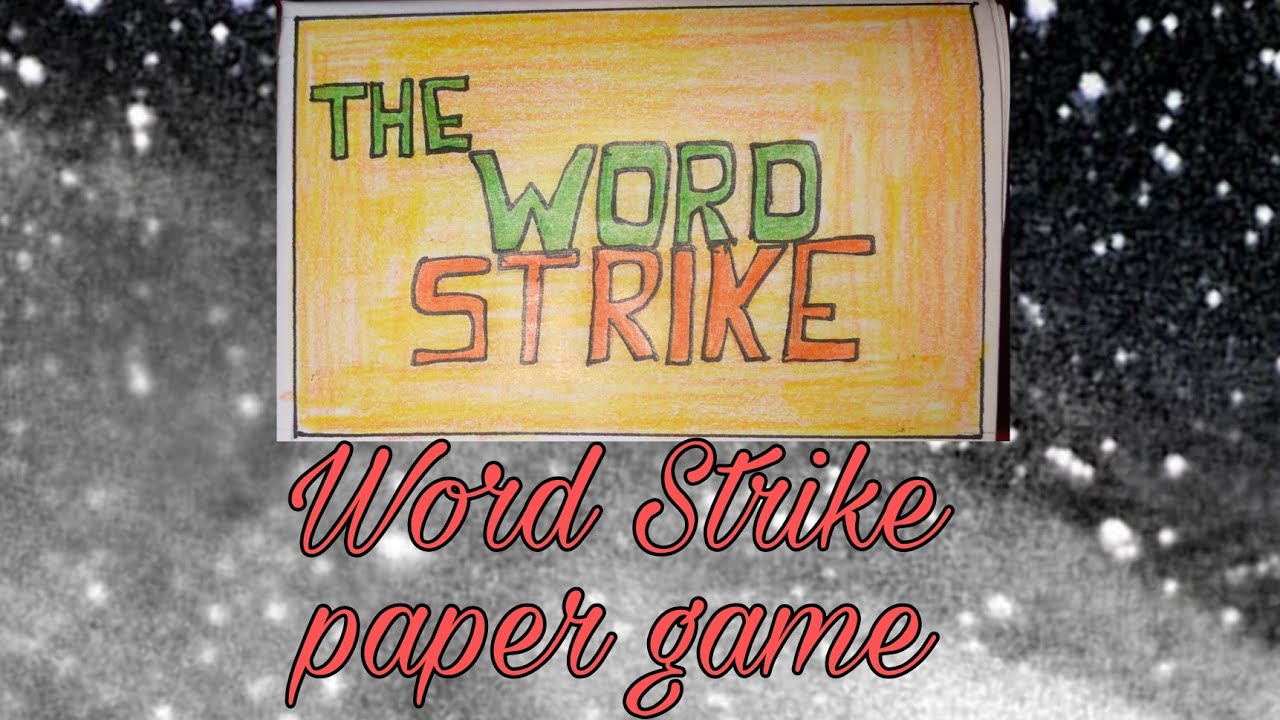 🔴New paper game | Word Strike paper game | party game | play at home ...