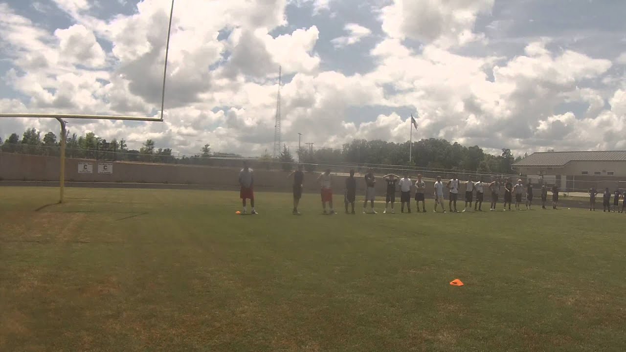 Cuthbertson Football speed camp- speed warm up extras - YouTube