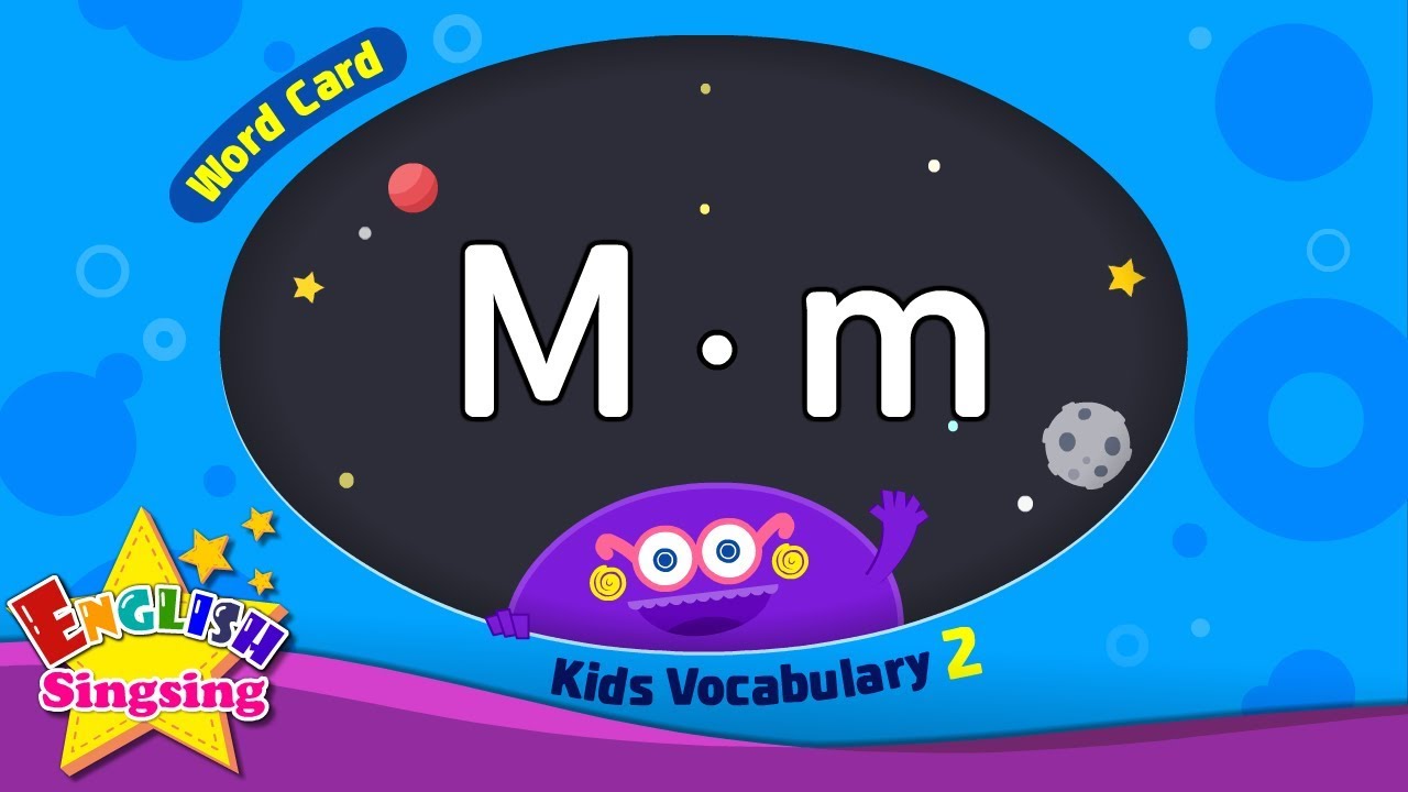Kids vocabulary compilation ver.2 - Words Cards starting with M, m ...
