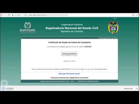 Descarga el certificado de vigencia de tu cédula por internet 2018