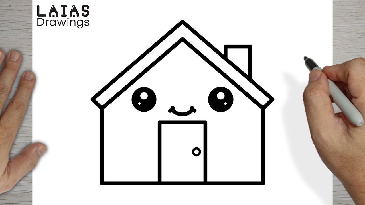 How to Draw a Cute House, Easy Drawings - YouTube