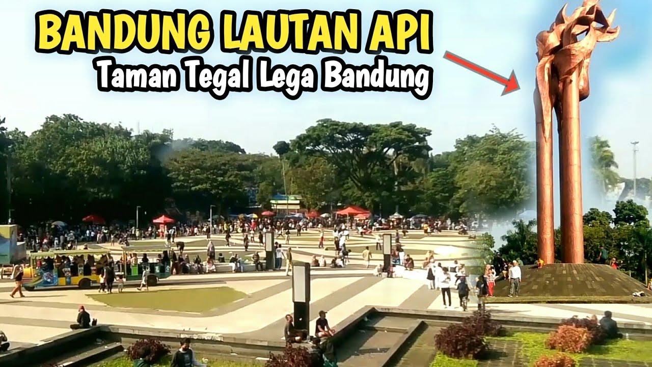 Ada Tugu Monumen Bandung Lautan Api !! dan pasar kaget di sini, Taman ...
