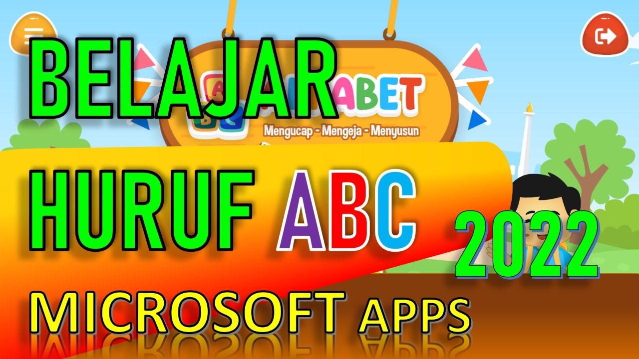BELAJAR HURUF ABC UNTUK ANAK PAUD DENGAN APLIKASI MICROSOFT - YouTube