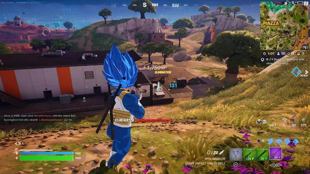 Vegeta goes beast mode Fortnite - YouTube