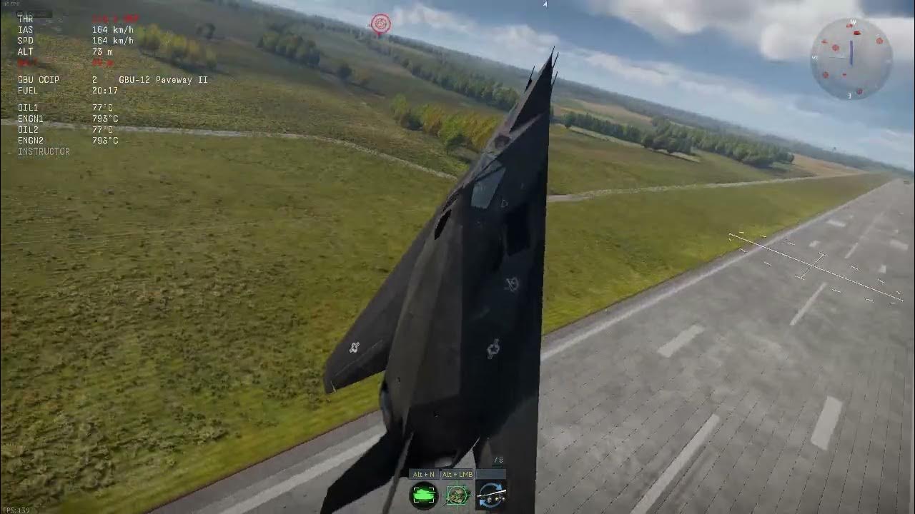 F117 Takeoff - (Arcade Settings) - YouTube