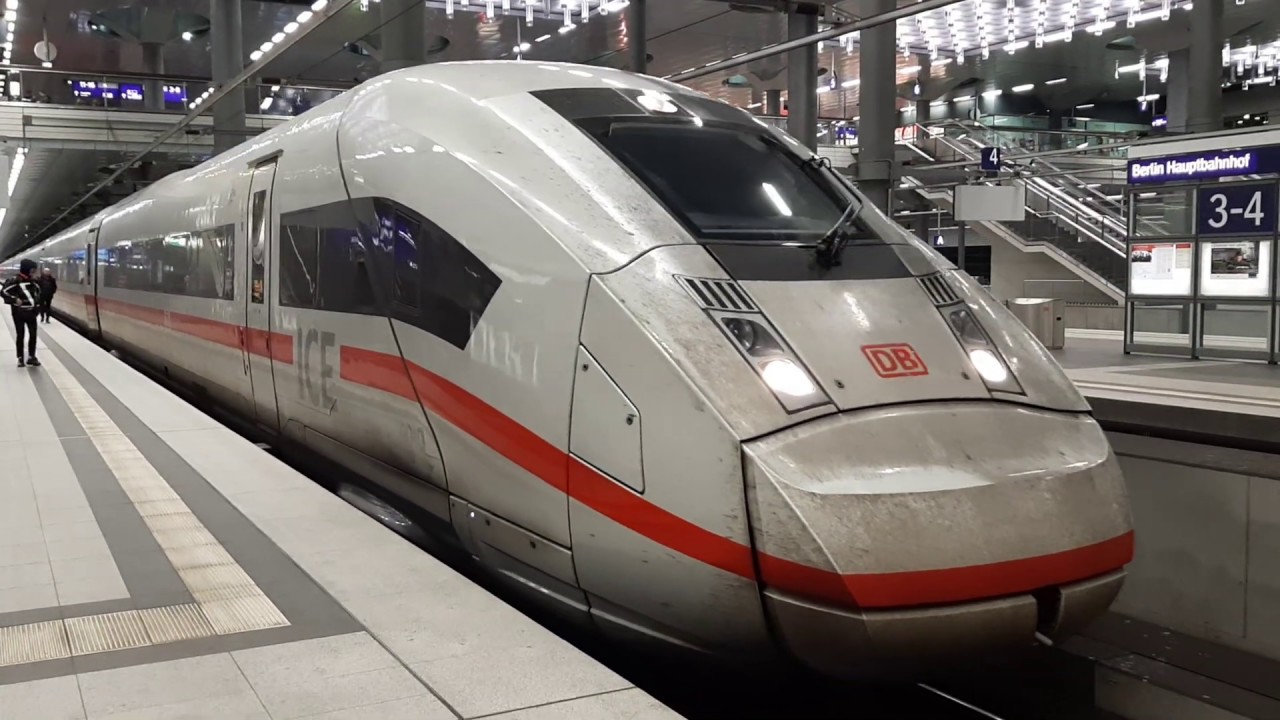 DB ICE-4 9010 vertrekt uit station Berlin Hauptbahnhof! - YouTube