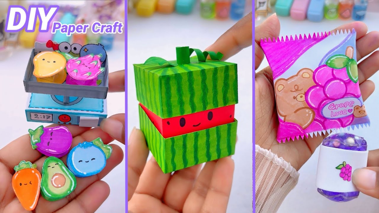 DIY Miniature Crafts Idea / Easy Craft Ideas / school hacks / mini ...