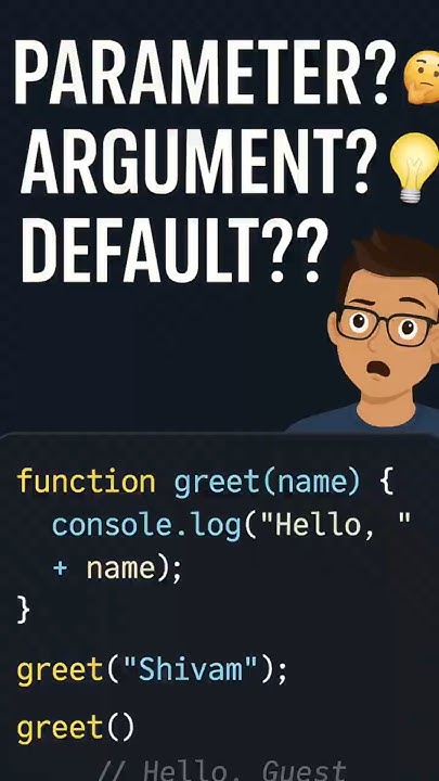 Parameter vs Argument vs Default Parameter in JavaScript 🤯 #parameter #arguments #javascript # ...