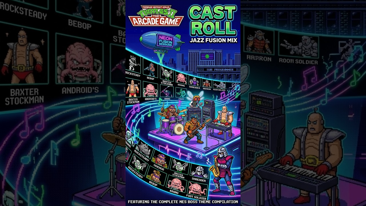 TMNT 2: The Arcade Game (NES) - Cast Roll | Jazz Fusion Cover - YouTube
