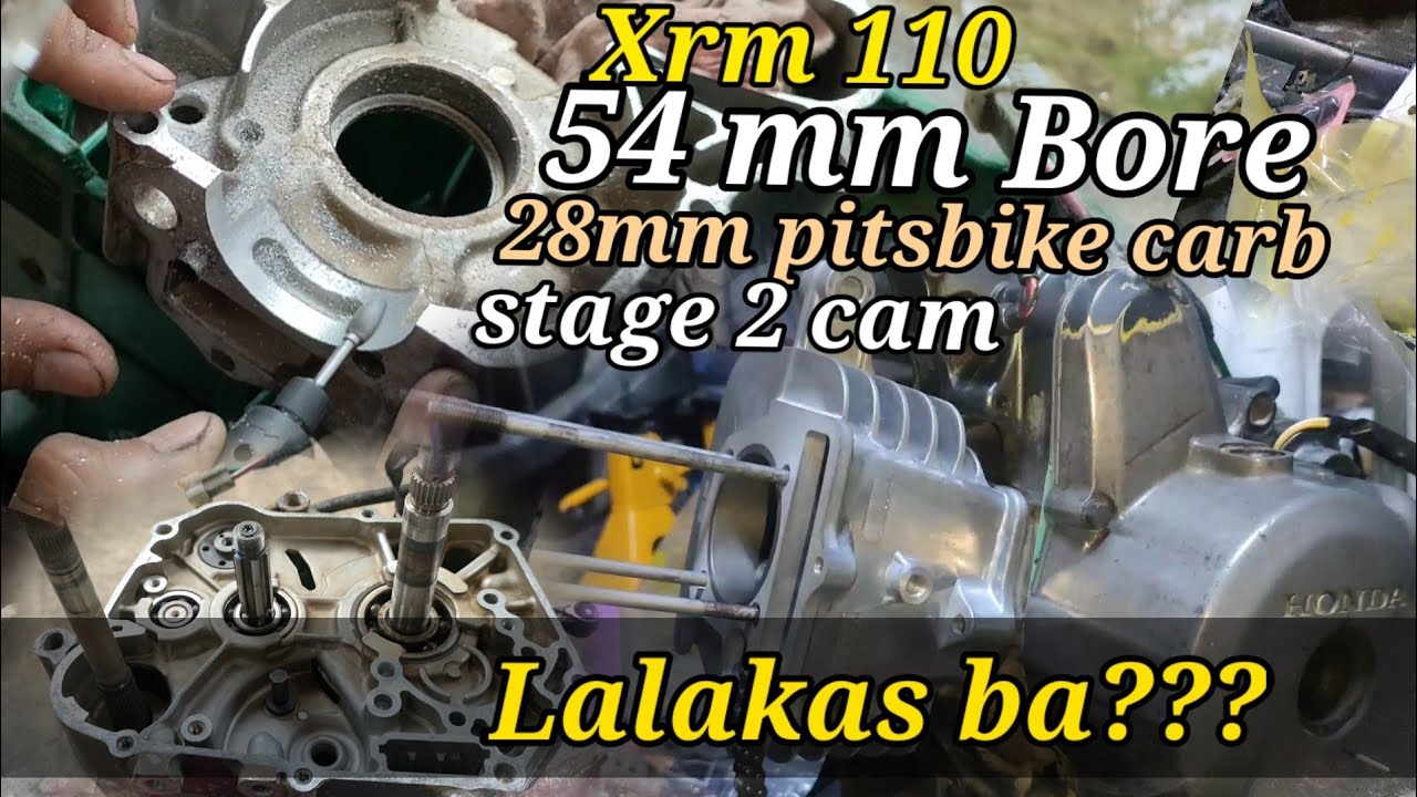 XRM 110 54mm bore upgrade||paano Gawin.... - YouTube